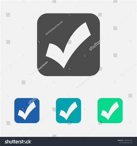Check Mark Isolated Icon Checklist Button Stock Vector Royalty Free Shutterstock