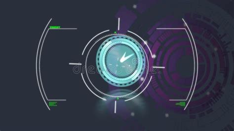 Digital Animation Showing Circular Patterns And Dynamic Data In