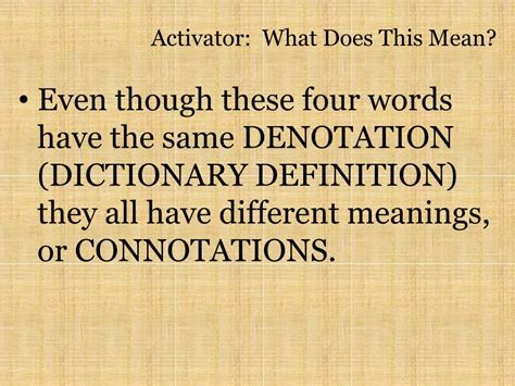 Ppt Denotation And Connotation Powerpoint Presentation Free Download