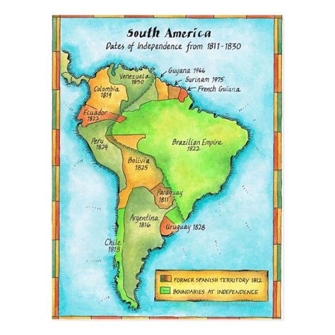 South American Independence Postcard American