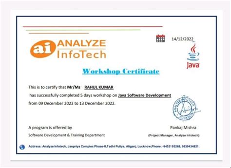 Rahul Kumar On Linkedin Java Softwaredevelopment Analyzeinfotech