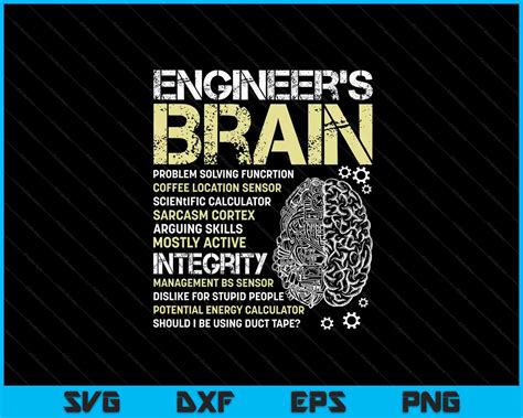 Engineers Brain Svg Png Cutting Printable Files Creativeusarts