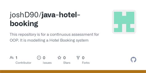 Github Joshd90java Hotel Booking This Repository Is For A