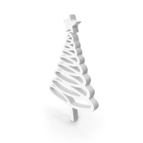 Christamas Tree Icon White 3d Object 2299306669 Shutterstock