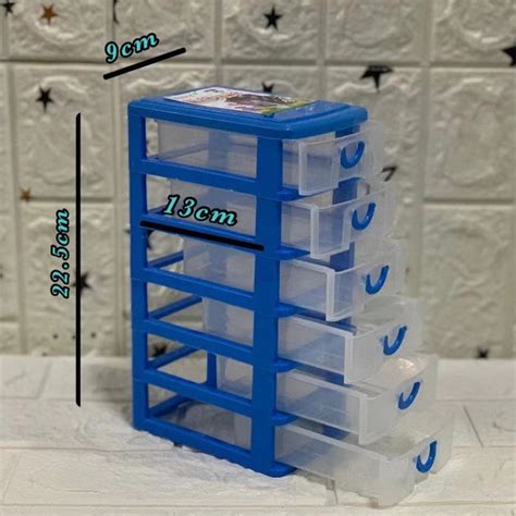6 Layer Mini Drawer Locker Medicine Drawer Necklace Ring Jewelry Drawer Desktop Organizer