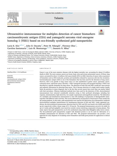 Pdf Ultrasensitive Immunosensor For Multiplex Detection Of Cancer Biomarkers Carcinoembryonic