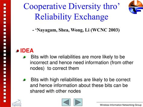 Ppt Cooperative Diversity Techniques For Wireless Networks Powerpoint Presentation Id 70792