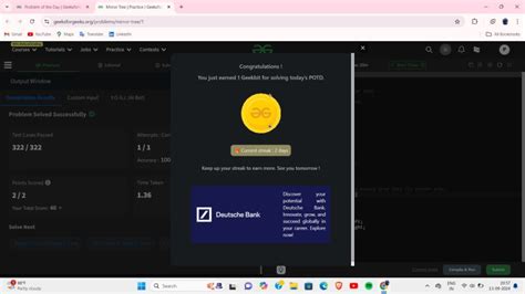 Priyadharshan Balaji On Linkedin Geekstreak2024 Deutschebank Day2 Problemsolving