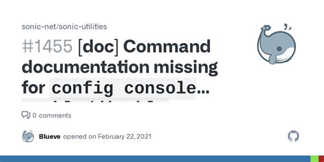 Doc Command Documentation Missing For Config Console Enable Disable Issue Sonic