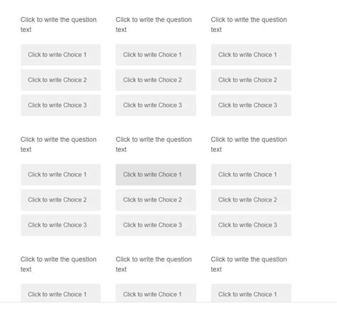 display questions horizontally xm community