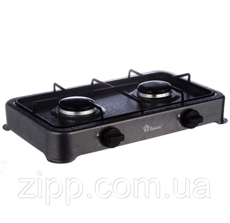 Таганок Domotec Ms 6602 Газова плита настільна таганок Газовий Плита на 2 конфорки Портативна