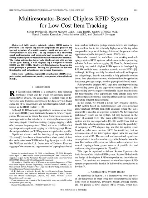 Pdf Multiresonator Based Chipless Rfid System For Low Cost Item Tracking