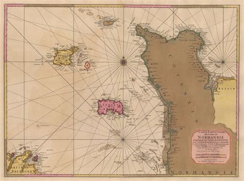 Pierre Mortier Channel Islands And Coast Of Normandy 1708 The Map House