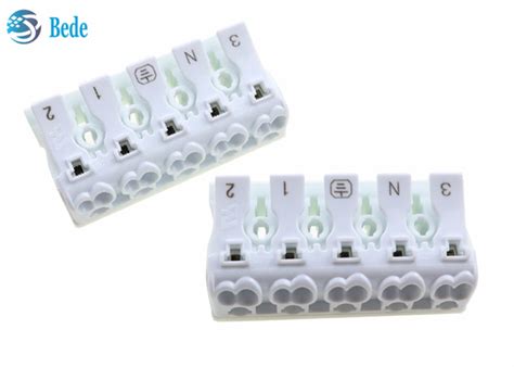 Poles Push In Wire Terminal Block Lever Nuts Universal Wire And Cable Connector V A