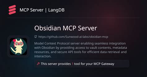 obsidian mcp server langdb