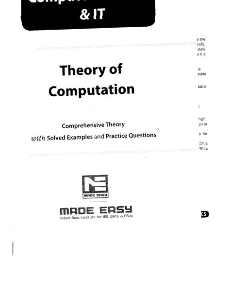 Theory Of Computation Computer Science Studocu