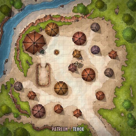 Goblin Camp Day A Fantasy City Map For Dnd And Pathfinder Mapas