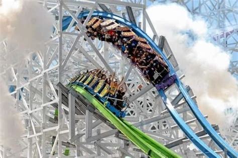 Twisted Colossus Six Flags Magic Mountains Rickety Roller Coaster