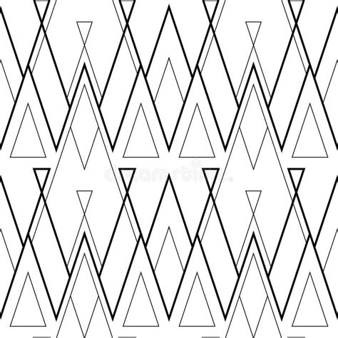 Linear Triangle Vector Pattern With Big And Small Triangle Connected