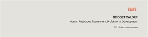 Bridget Calder Human Resources Recruitment Professional Development