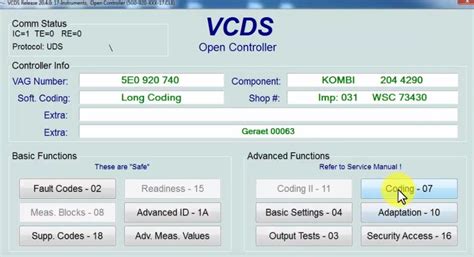 vcds activate staging gauge test needle on skoda a7 autonumen offical blog