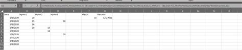 how can i find the last match in a mmult lookup in excel stack overflow