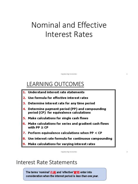 04 Nominal And Effective Interest Rates Pdf Interest Compound Interest
