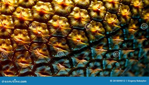 Pineapple Texture Seamless Pattern With Tropical Ananas Element For Design Of Invitations