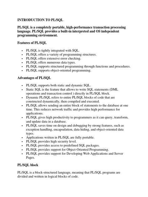 Plsql Pdf Plsql Control Flow
