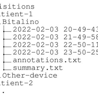 Directory Tree Illustrating Organization Of The Collected Data Download Scientific Diagram