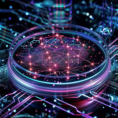 Quantum Computing Network With Intricate Glowing Nodes Generative Ai