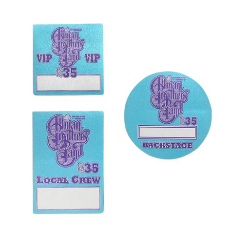Backstage Pass Set Blue Allman Brothers Band