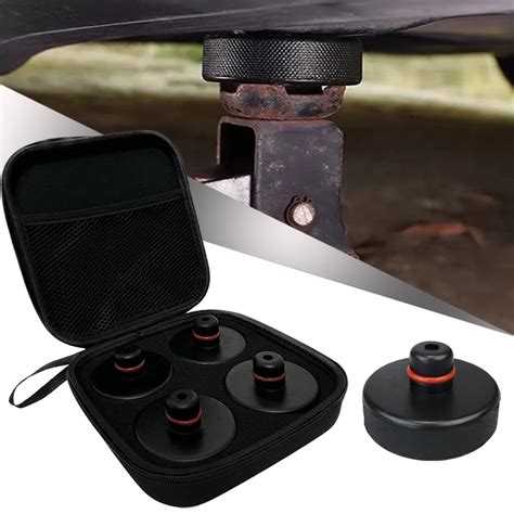 바닥 슬롯 형 자동차 잭 고무 패드 프레임 보호기 어댑터 잭 도구 테슬라 모델 3 핀치 용접 사이드 디스크 리프팅 지원 Aliexpress