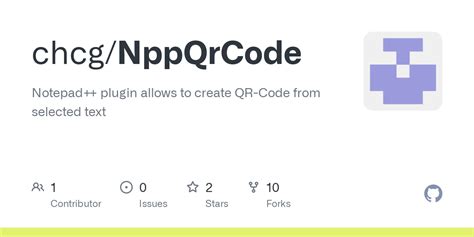 GitHub Chcg NppQrCode Notepad Plugin Allows To Create QR Code From