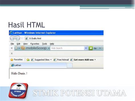 Dasar Dasar Bhs Pemrograman Internet Ppt