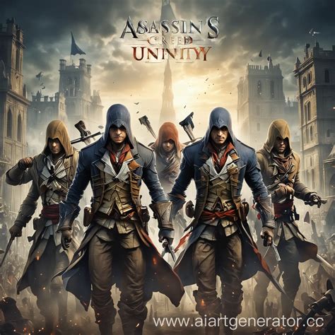 Assassins Creed Unity Game Cover In Disney Style Ai Art Generator