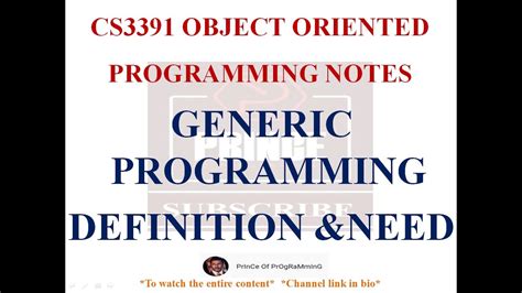 Generic Programming In Java Notes Cs3391 Object Oriented Programming Notes 2021 Regulation