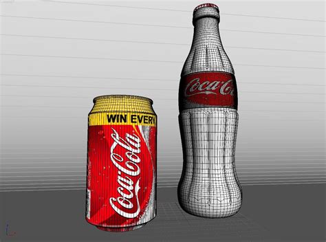 Coke Can And Bottle Wireframe By FRAGment2K On DeviantArt