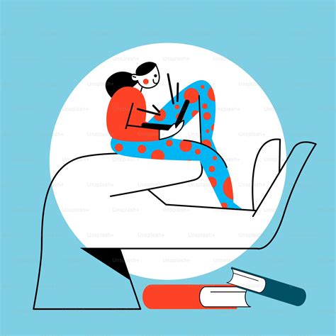 한 여성이 비행기에 앉아 책을 읽고 있다 벡터 Unsplash의 연필 그리기 이미지