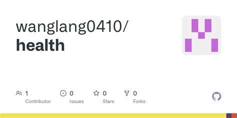 Github Wanglang Health