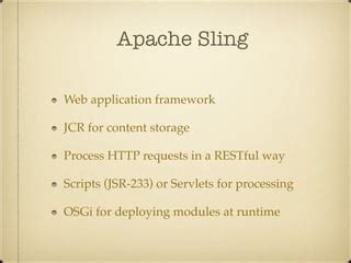 Apache Sling Pdf Web Design And Html Internet