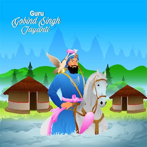 Premium Vector Happy Guru Gobind Singh Jayanti Celebration