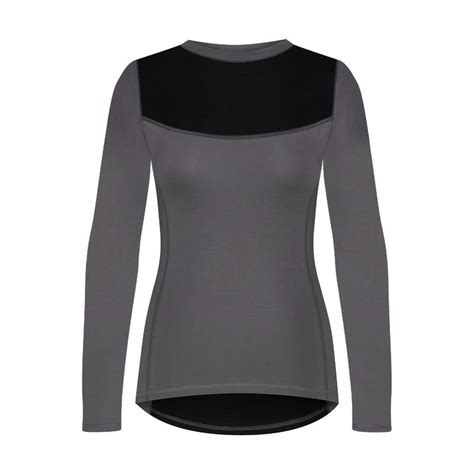 Koszulka Damska Termiczna MERINO WOOL Grafitowo Czarny Rozmiar XXL Woolmed Sport Sklep