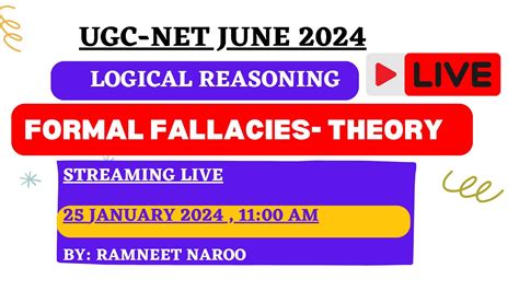 NTA UGC NET PAPER II Formal Fallacies II Theory YouTube