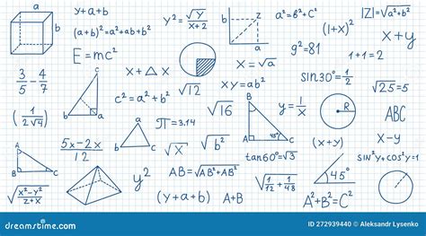 Hand Drawn Math Symbols Icon In Flat Style Mathematics Formula Vector Illustration On Isolated