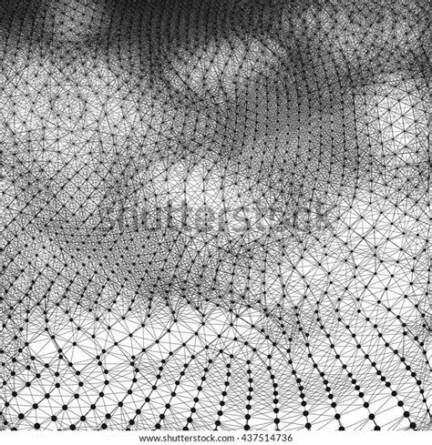 Network Background Connection Structure Wireframe Polygonal Stock Vector Royalty Free