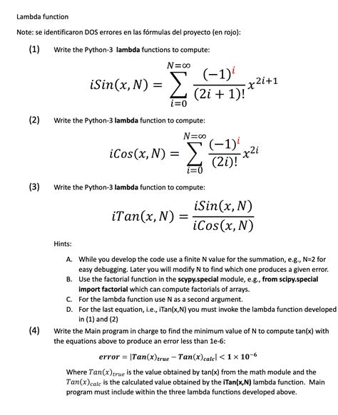 Solved Lambda Function Note Se Identificaron Dos Errores En