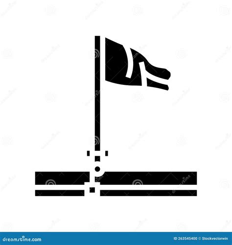 Pole Flag Glyph Icon Vector Illustration Stock Vector Illustration Of Emblem Banner 263545400