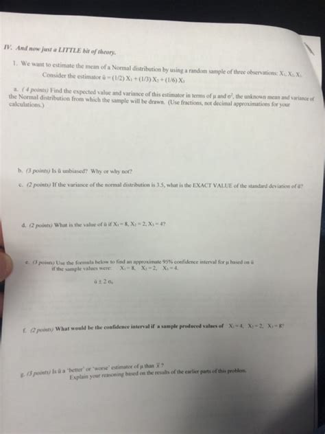 Solved We Want To Estimate The Mean Of A Normal Distribution Chegg