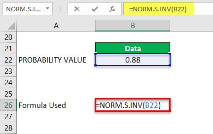 NORM S INV Function In Excel Formula Example How To Use
